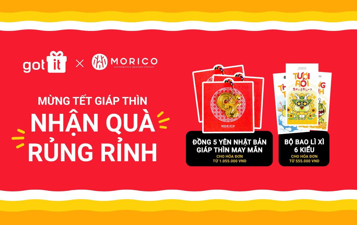 Mừng Tết Giáp Thìn, nhận quà rủng rỉnh cùng Morico