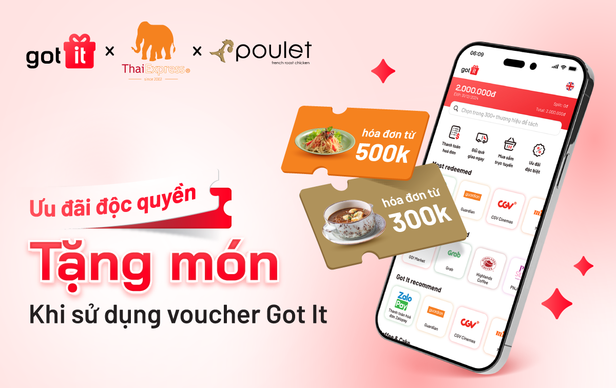 Săn Deal Ưu Đãi Cùng Voucher Got It