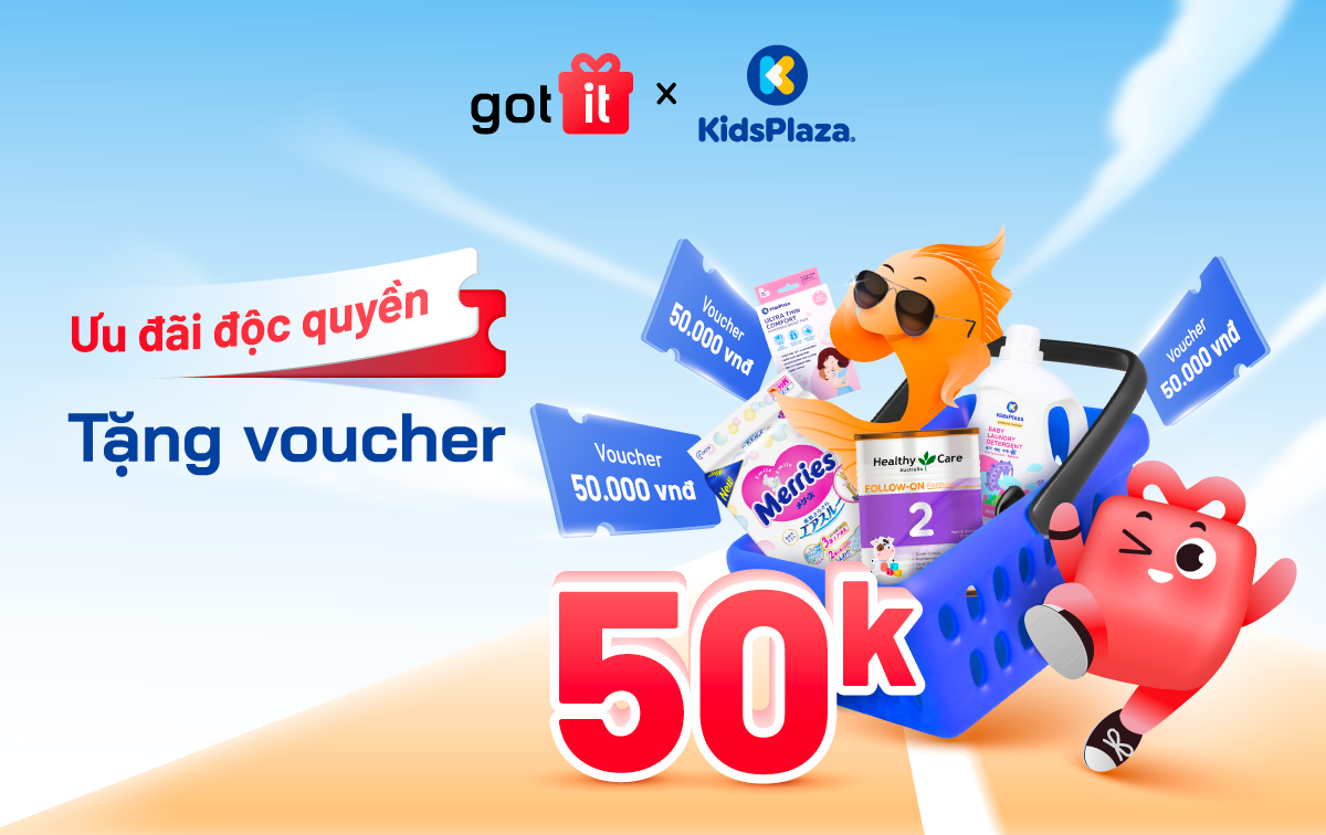 KidsPlaza tặng bạn voucher 50K